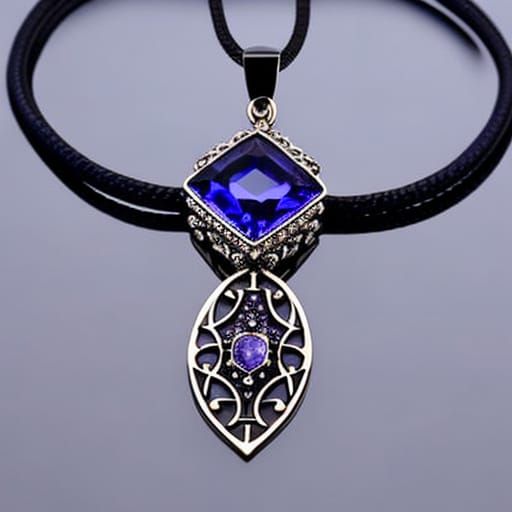 Ethereal Tanzanite crystal gothic necklace with Tanzanite crystal ...