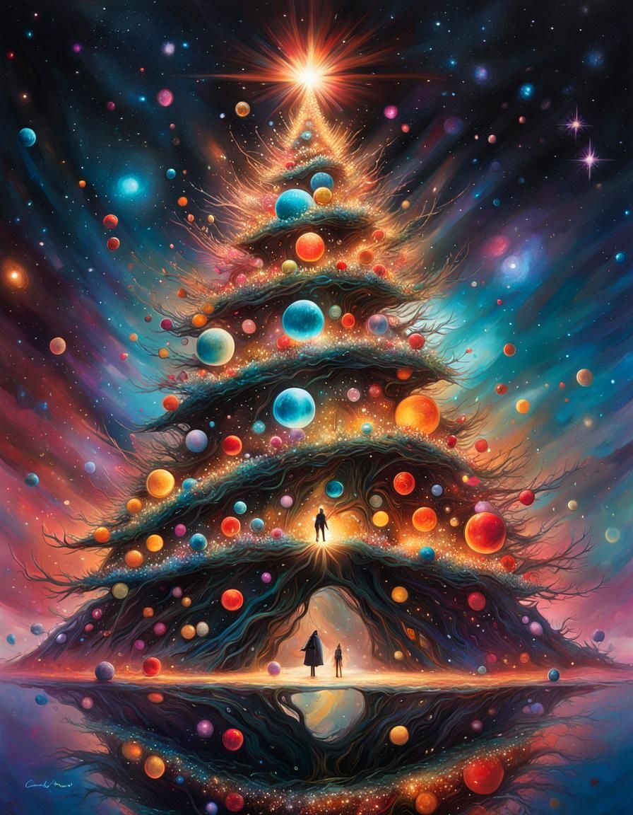 Unconventional Cosmic Christmas Tree - AI Generated Artwork - NightCafe ...