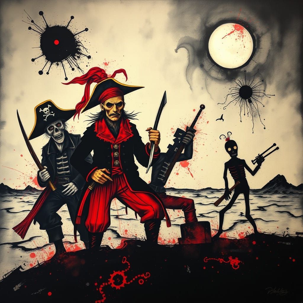 Ink blot test pirates Pablo Picasso H.R. Giger Tex Avery Chuck Jones ...