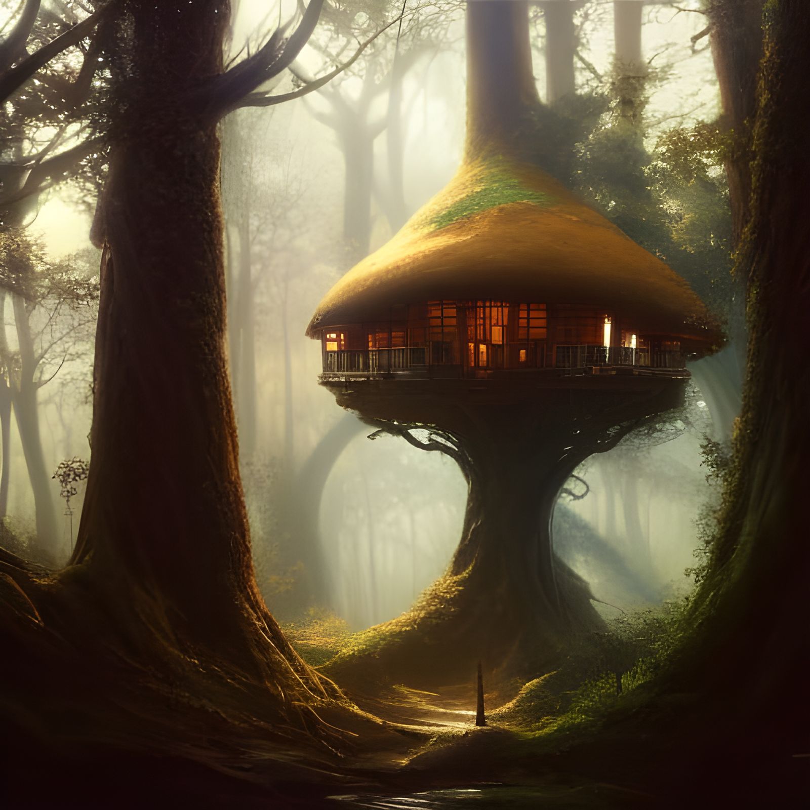 tree house - AI Generated Artwork - NightCafe Creator