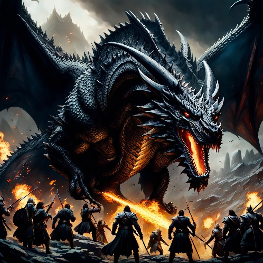 Dragon Boss Battle 3 - AI Generated Artwork - NightCafe Creator