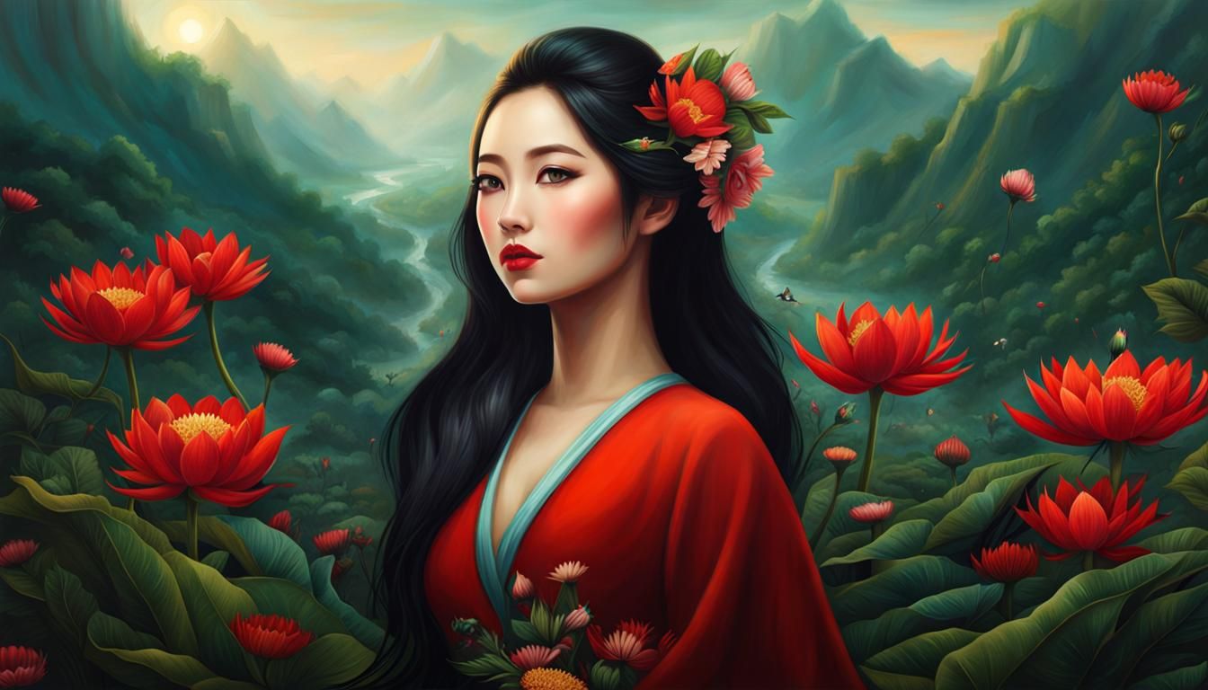 Asian Portrait - AI Generated Artwork - NightCafe Creator