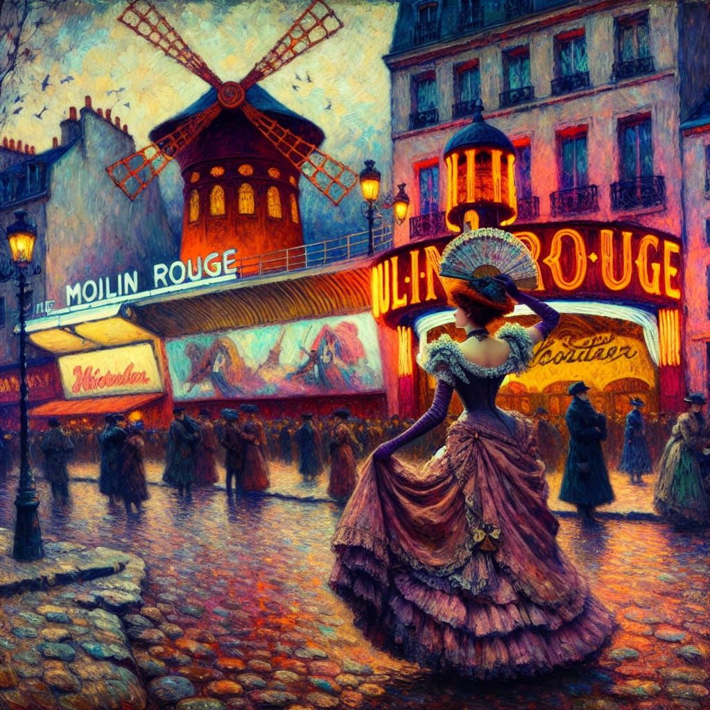 Le Moulin Rouge - AI Generated Artwork - NightCafe Creator
