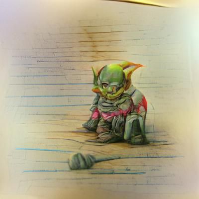 sad goblin pencil sketch - AI Generated Artwork - NightCafe Creator