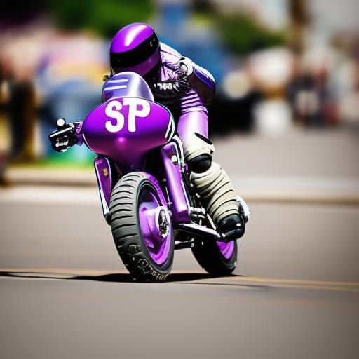 The Purple People Eater Cafe Racer - AI Generated Artwork - NightCafe ...
