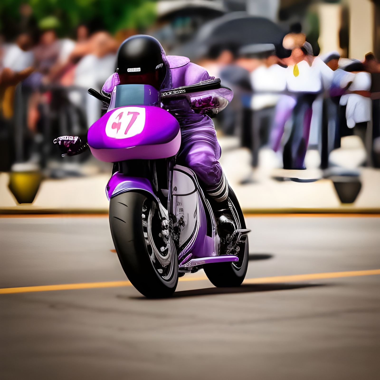 The Purple People Eater Cafe Racer - AI Generated Artwork - NightCafe ...