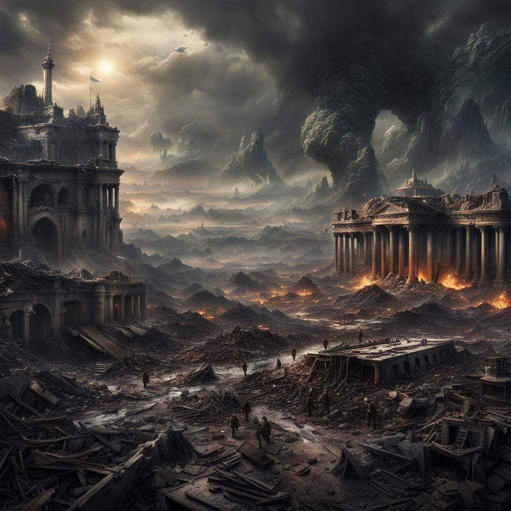 The Aftermath of Battle - AI Generated Artwork - NightCafe Creator