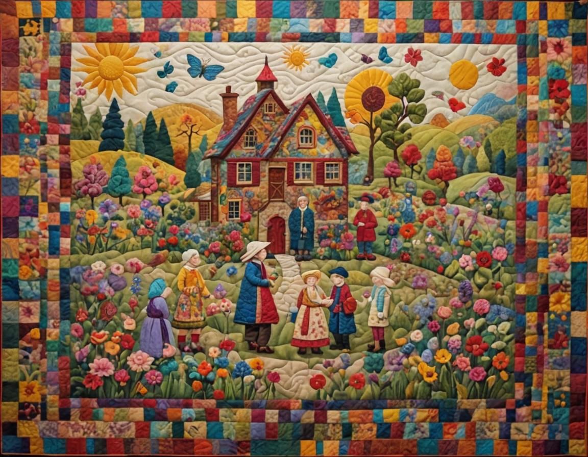 Quilt 23 - AI Generated Artwork - NightCafe Creator