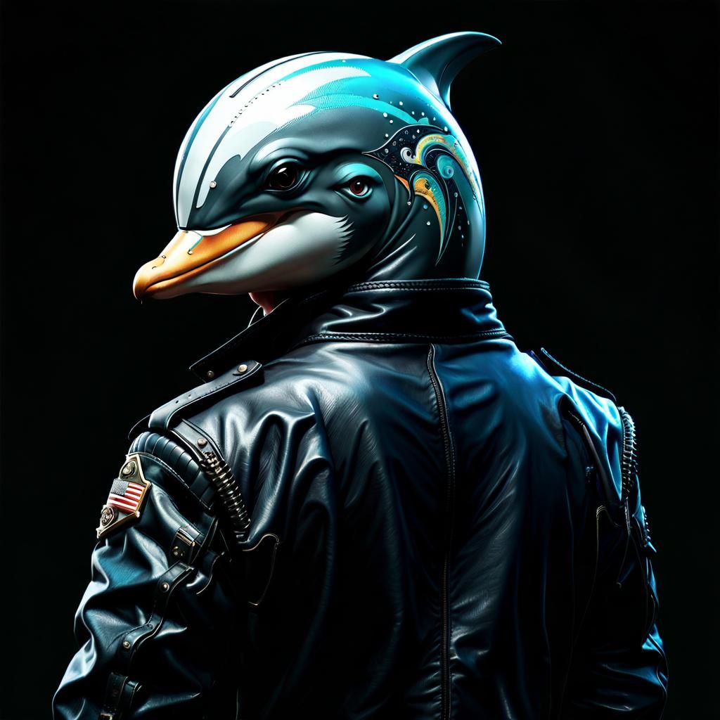 Gangster Dolphin - AI Generated Artwork - NightCafe Creator