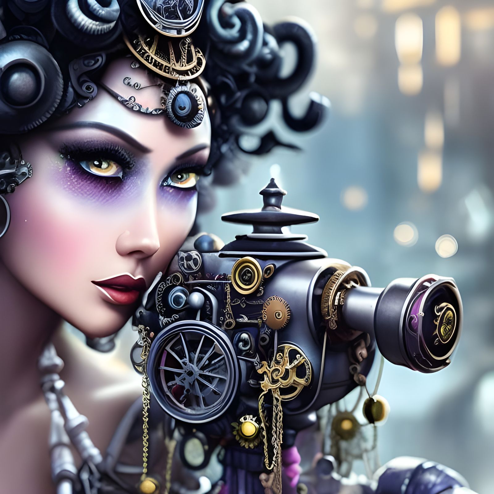 Gothic Steampunk Camera - AI Generated Artwork - NightCafe Creator