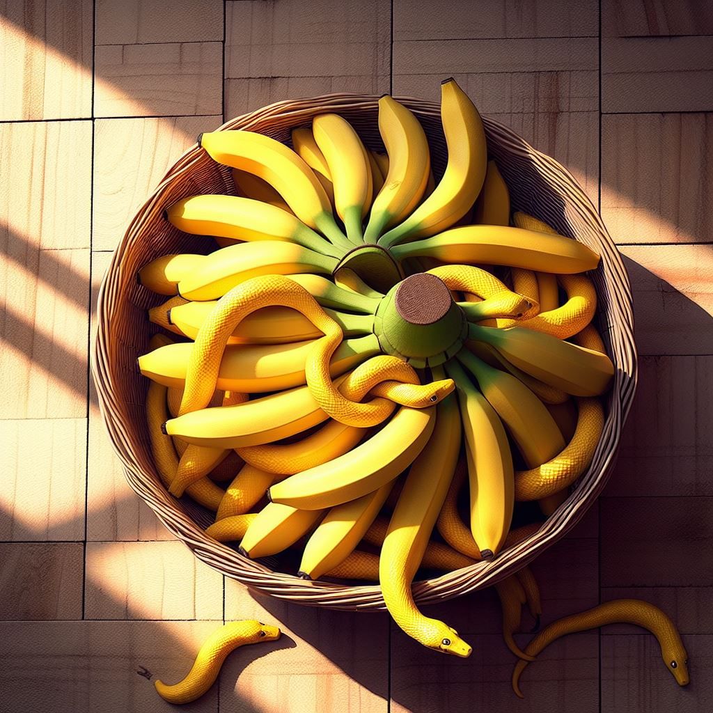 Banana snakes - AI Generated Artwork - NightCafe Creator