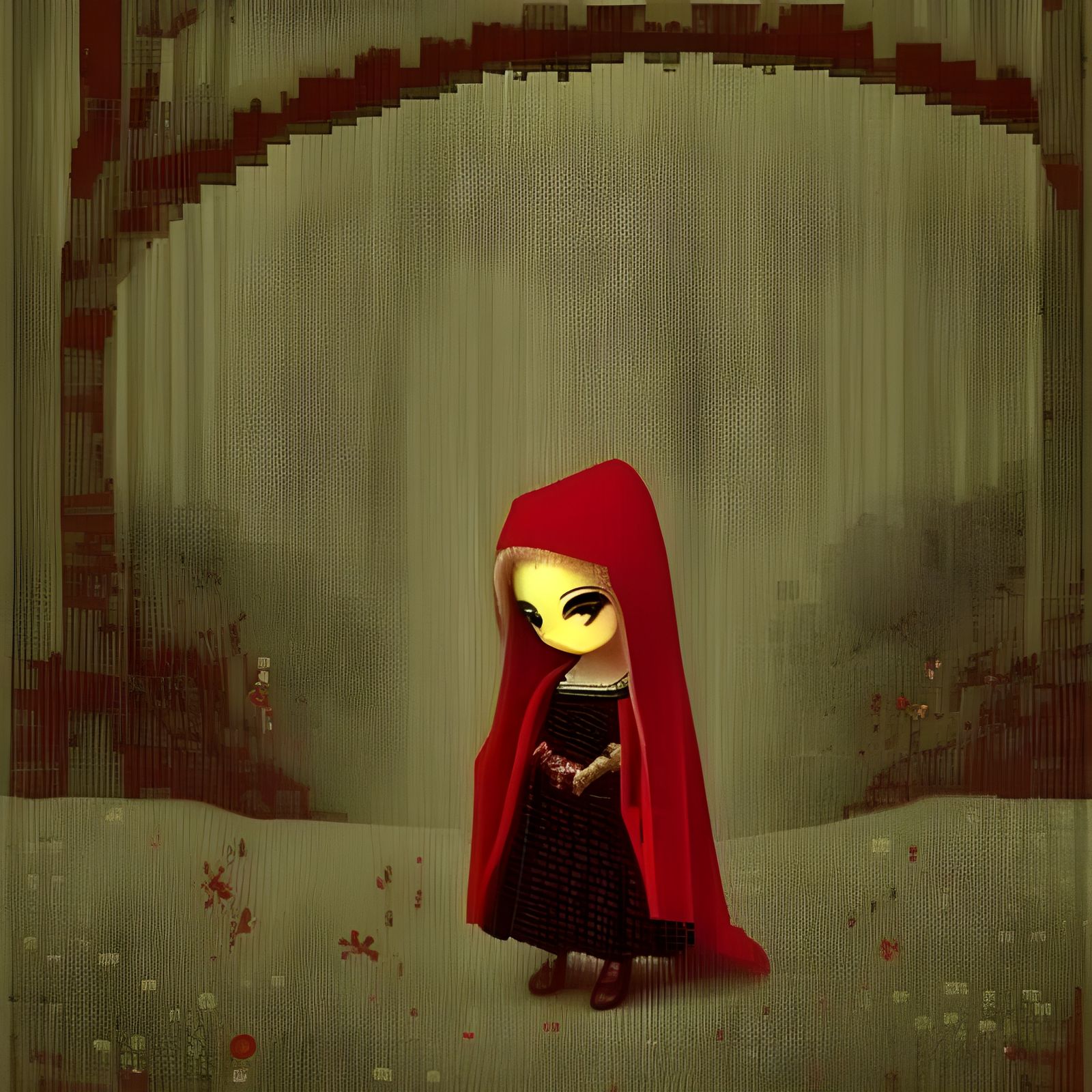 Pixelated Little Red Riding Hood - AI Generated Artwork - NightCafe Creator