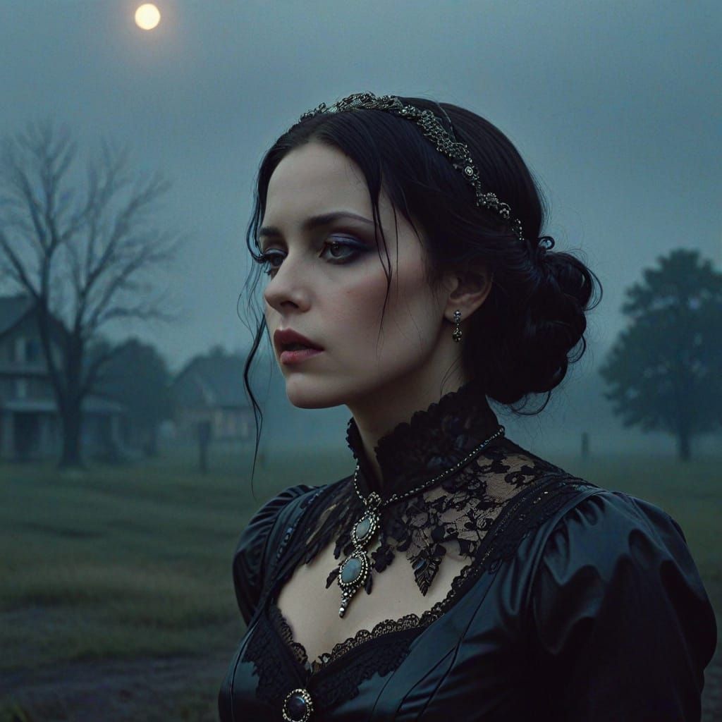 A mysterious goth woman 15 - Enigmatic Gothic Siren in Victo...