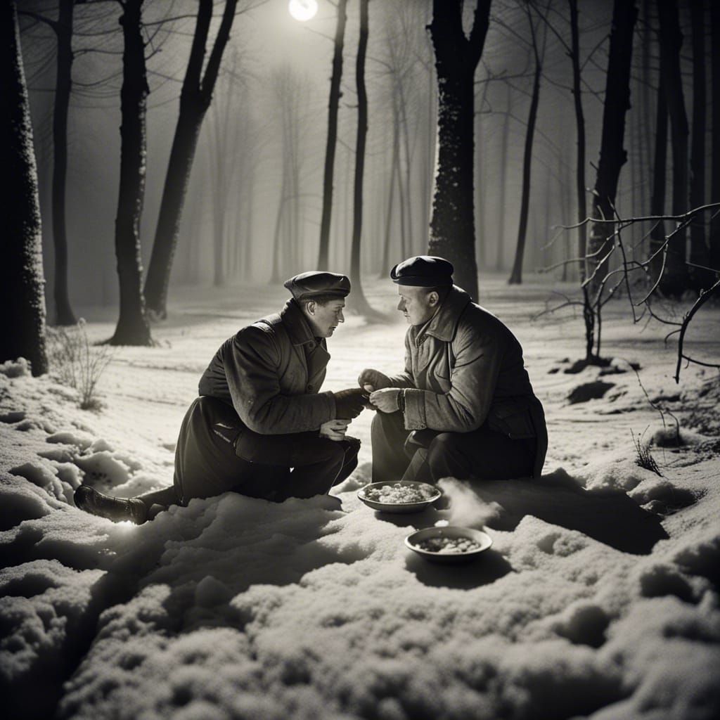 Sharing the Last of Their Rations - AI Generated Artwork - NightCafe ...