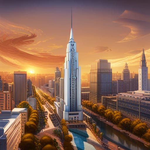 Capital city of Argentina in 2150 art nouveau rococo architecture ...