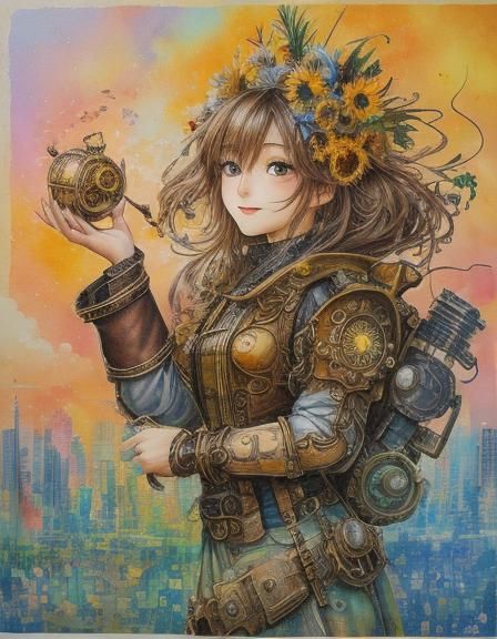 cute happy big eyes, hyper detailed cute watercolor art of a happy ...