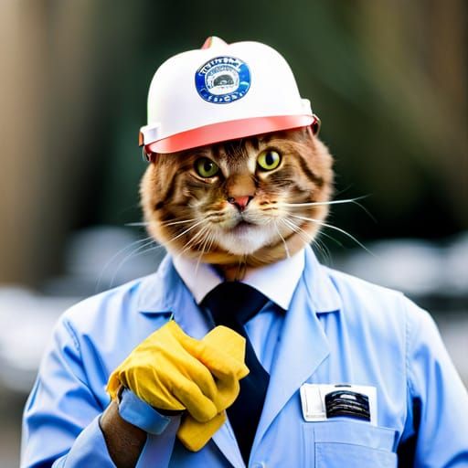 Cat inspector - AI Generated Artwork - NightCafe Creator