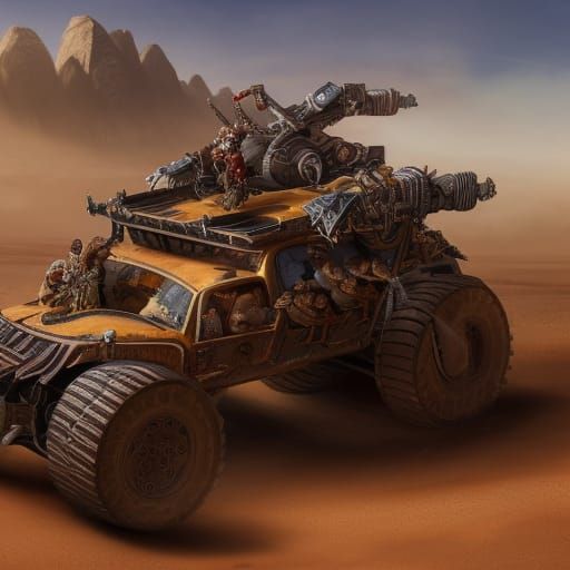 40k ork war buggy - AI Generated Artwork - NightCafe Creator