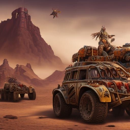 440k ork war buggies - AI Generated Artwork - NightCafe Creator