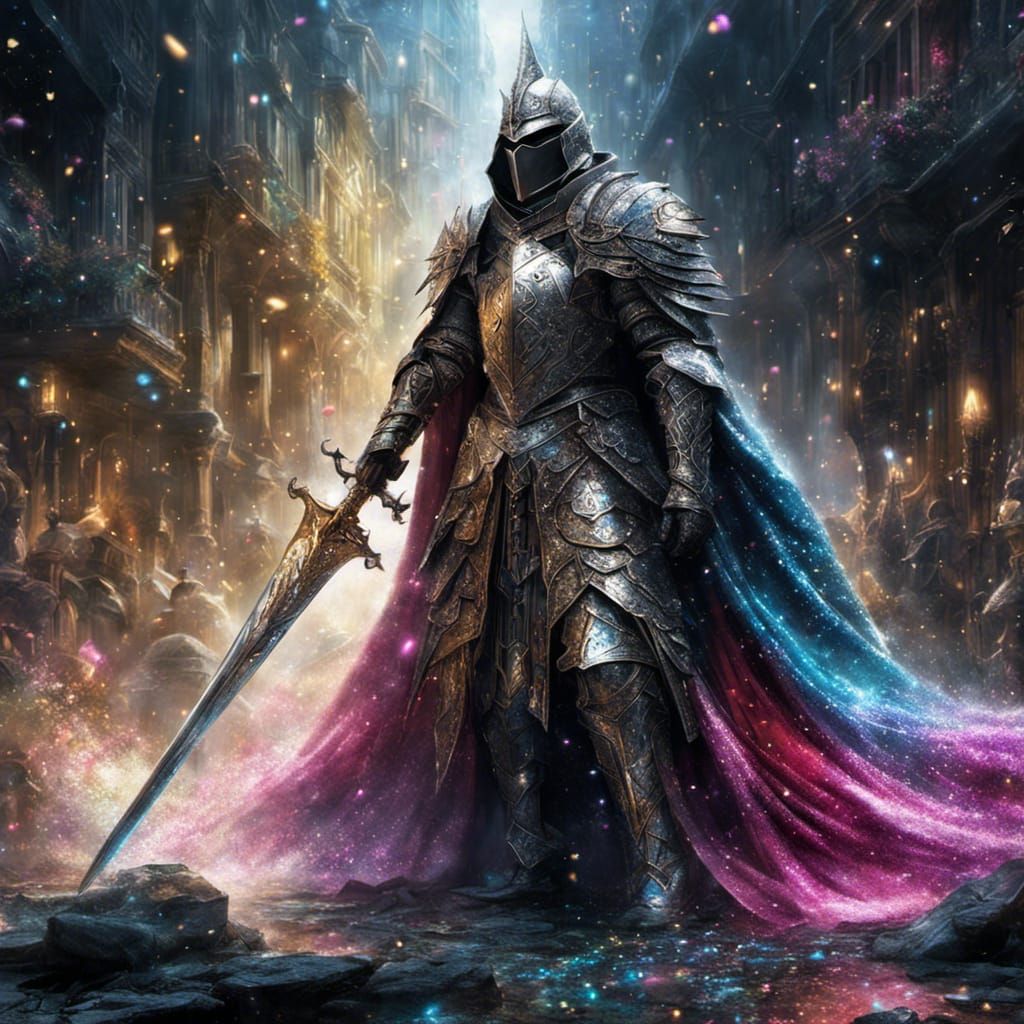 Knight of Glitter - AI Generated Artwork - NightCafe Creator