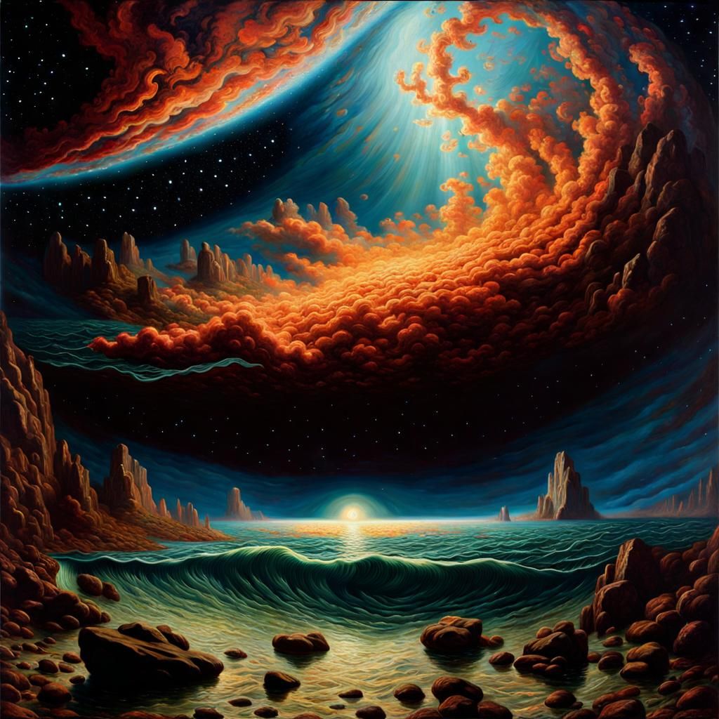 Otherwordly Seascape - AI Generated Artwork - NightCafe Creator