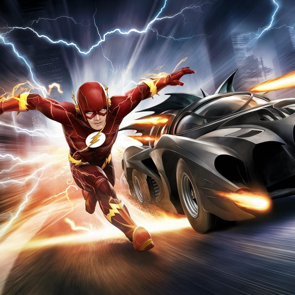 Flash Racing Batman - Dynamic Speedsters: Flash and Batman i...