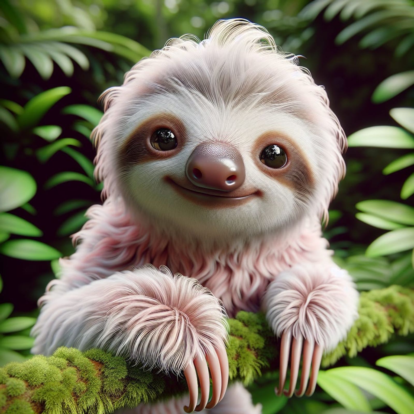 Albino sloth - AI Generated Artwork - NightCafe Creator
