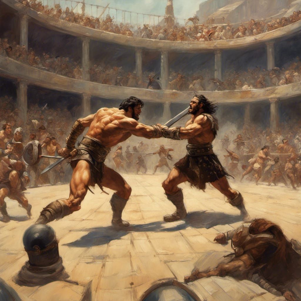 The fight - AI Generated Artwork - NightCafe Creator