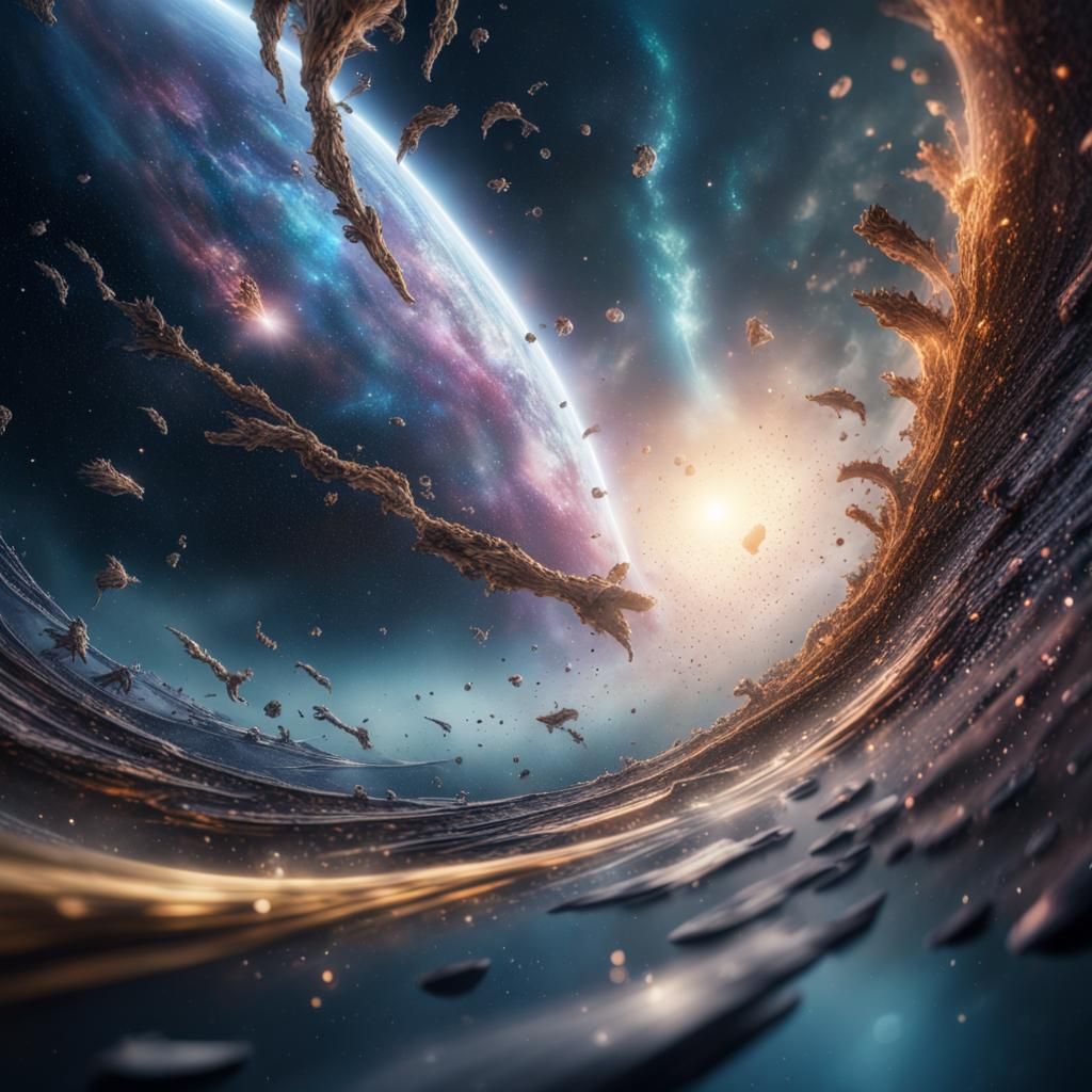 "Falling Into Infinity," Cosmic, Fantasy Hyper Realistic, 8K - AI ...