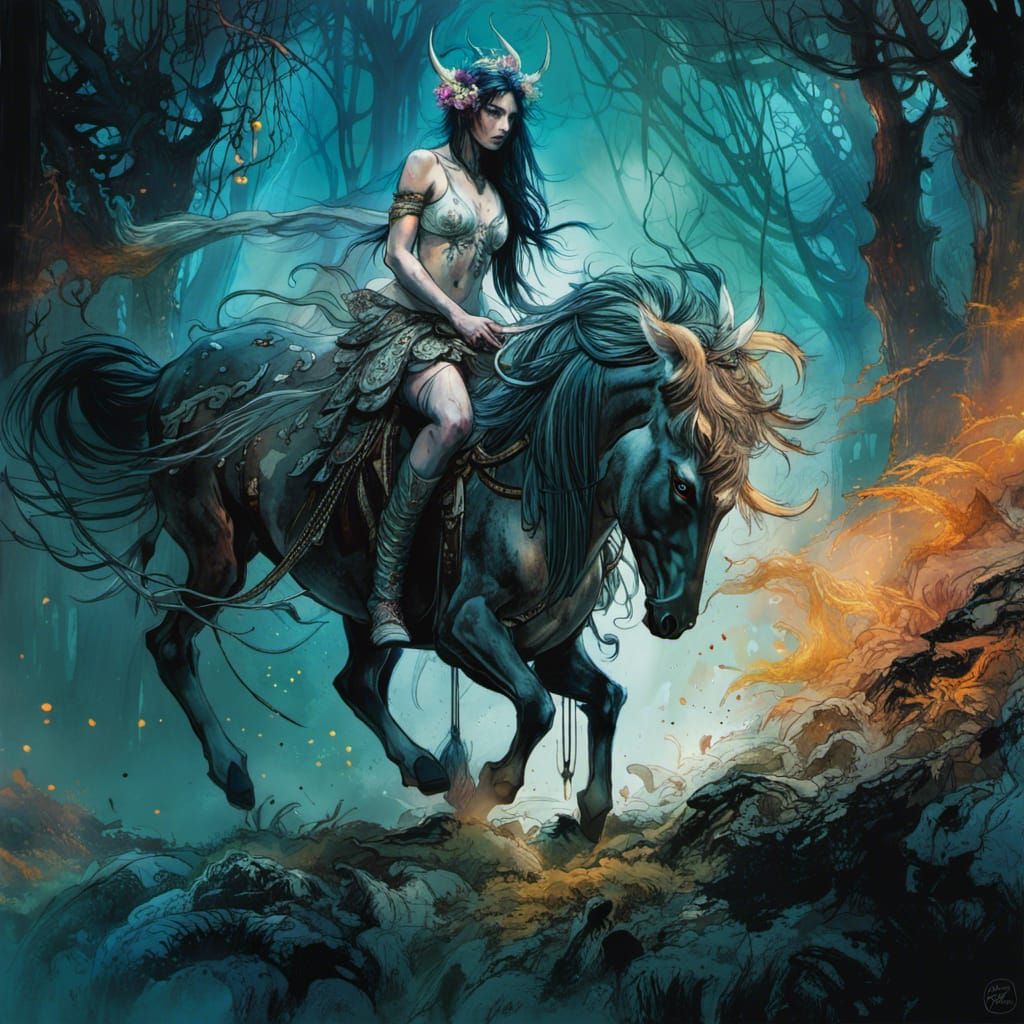 Mighty steed - AI Generated Artwork - NightCafe Creator