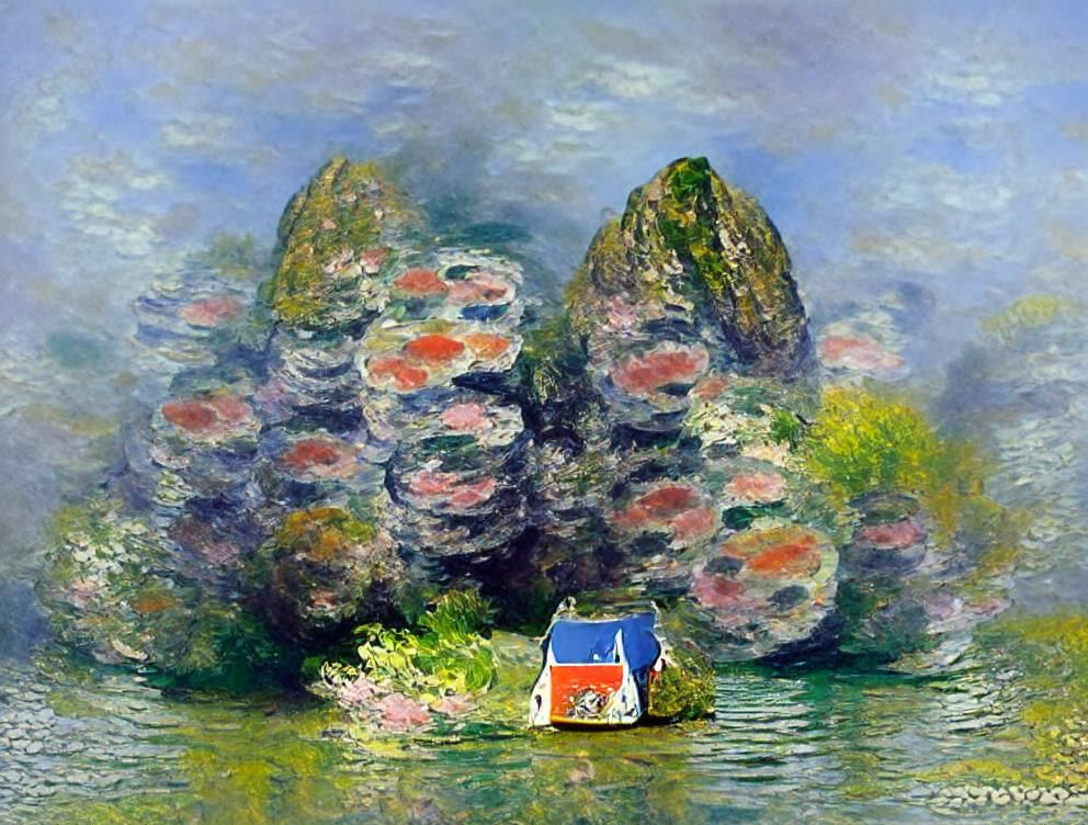A Strange Domicile - Claude Monet - AI Generated Artwork - NightCafe ...