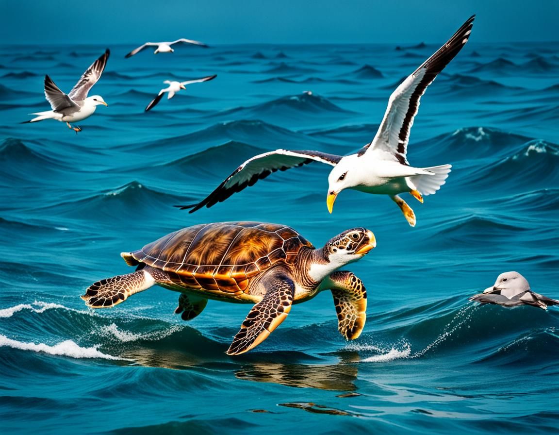 If turtles could fly - AI Generated Artwork - NightCafe Creator