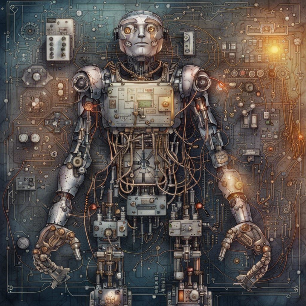Creating a humanoid robot - AI Generated Artwork - NightCafe Creator