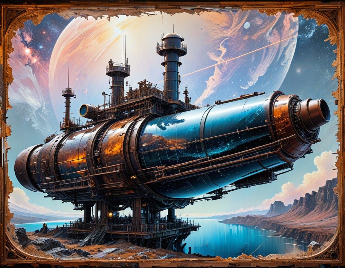 a steampunk observatory