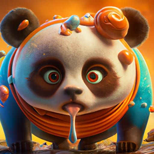 Candy panda - AI Generated Artwork - NightCafe Creator