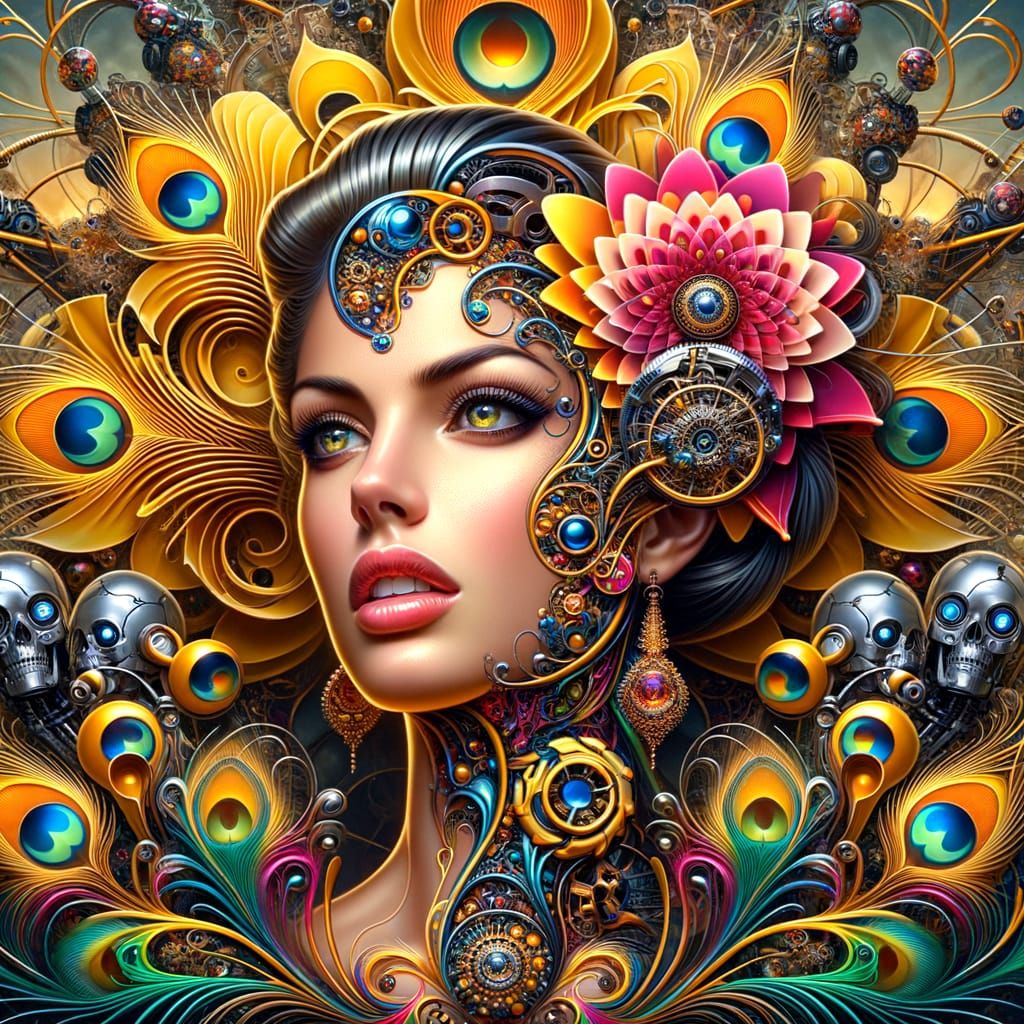 Lady Android - AI Generated Artwork - NightCafe Creator