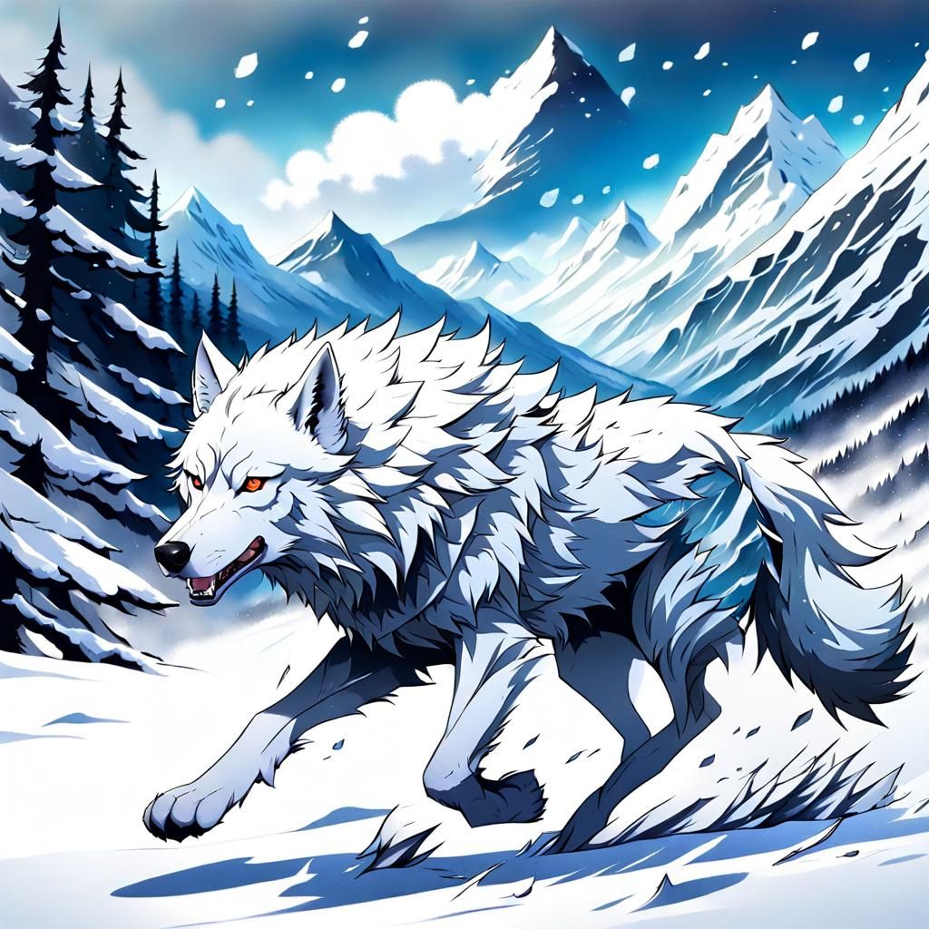 White Dire Wolf (Creature Concept) - AI Generated Artwork - NightCafe ...