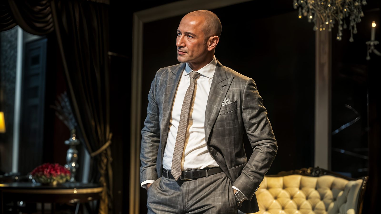 Confident Masculine Daddy Exudes Luxury and Succes... - AI Art