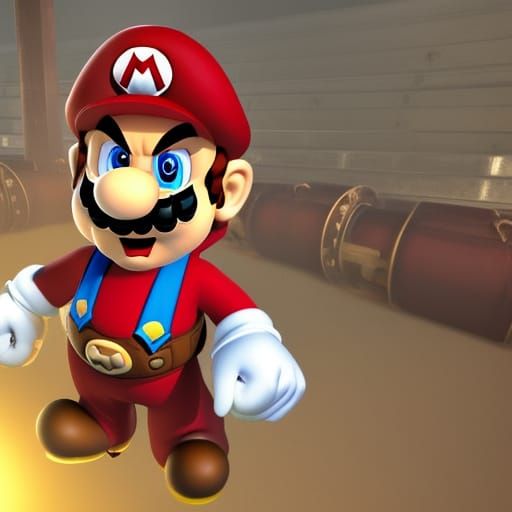 Evil Mario EXE - AI Generated Artwork - NightCafe Creator