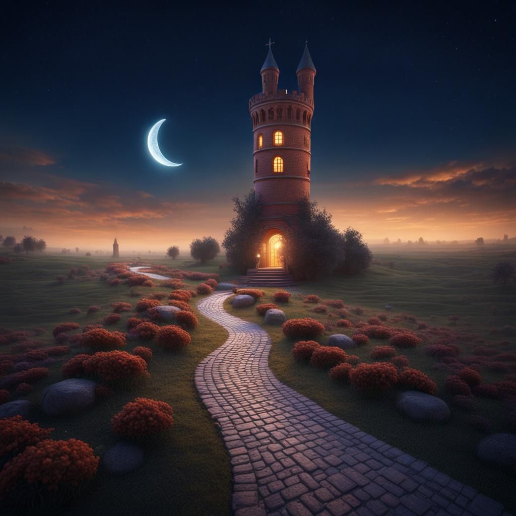 Lonely Tower - AI Generated Artwork - NightCafe Creator
