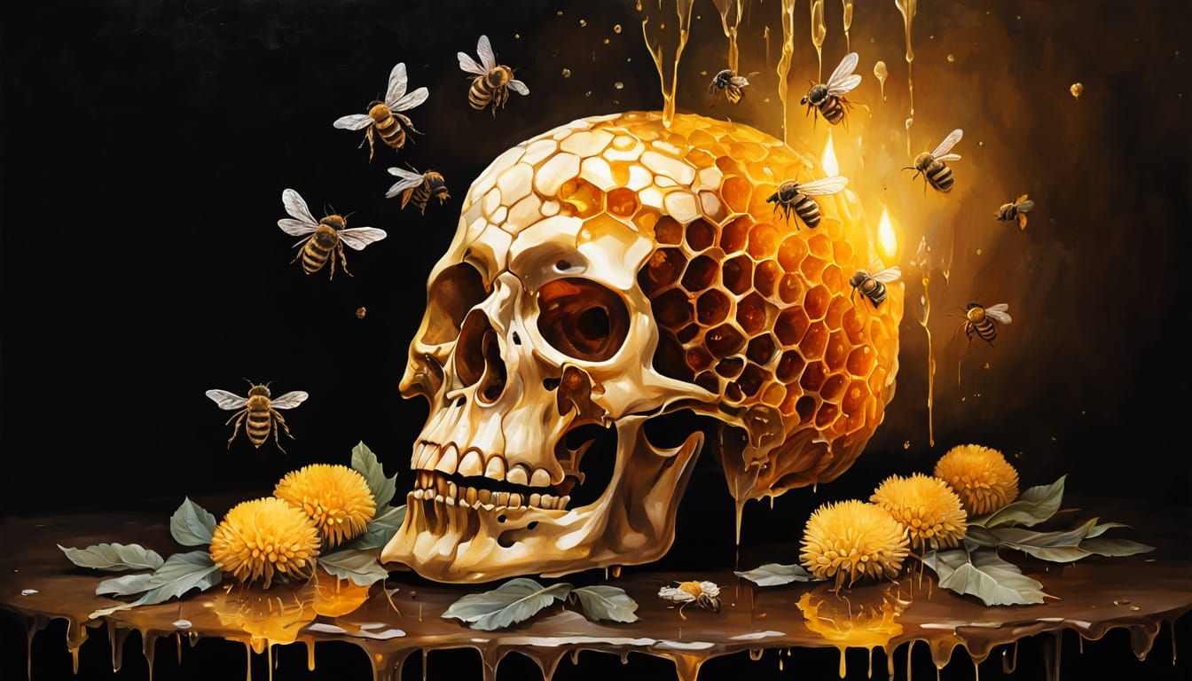 Bees and Honey Skull - Bees and Honey Skull