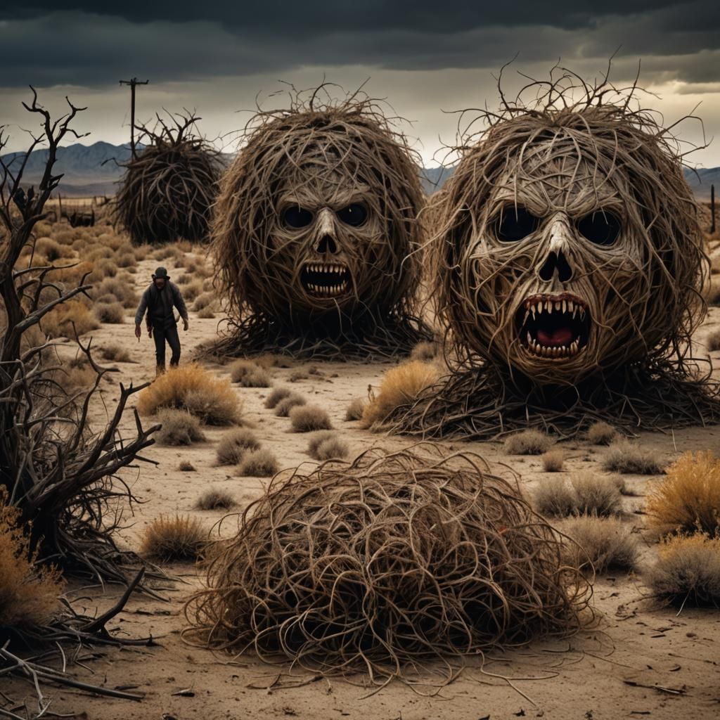 "The Tumbleweed Terror" Horror, Scary, Bloody - AI Generated Artwork ...