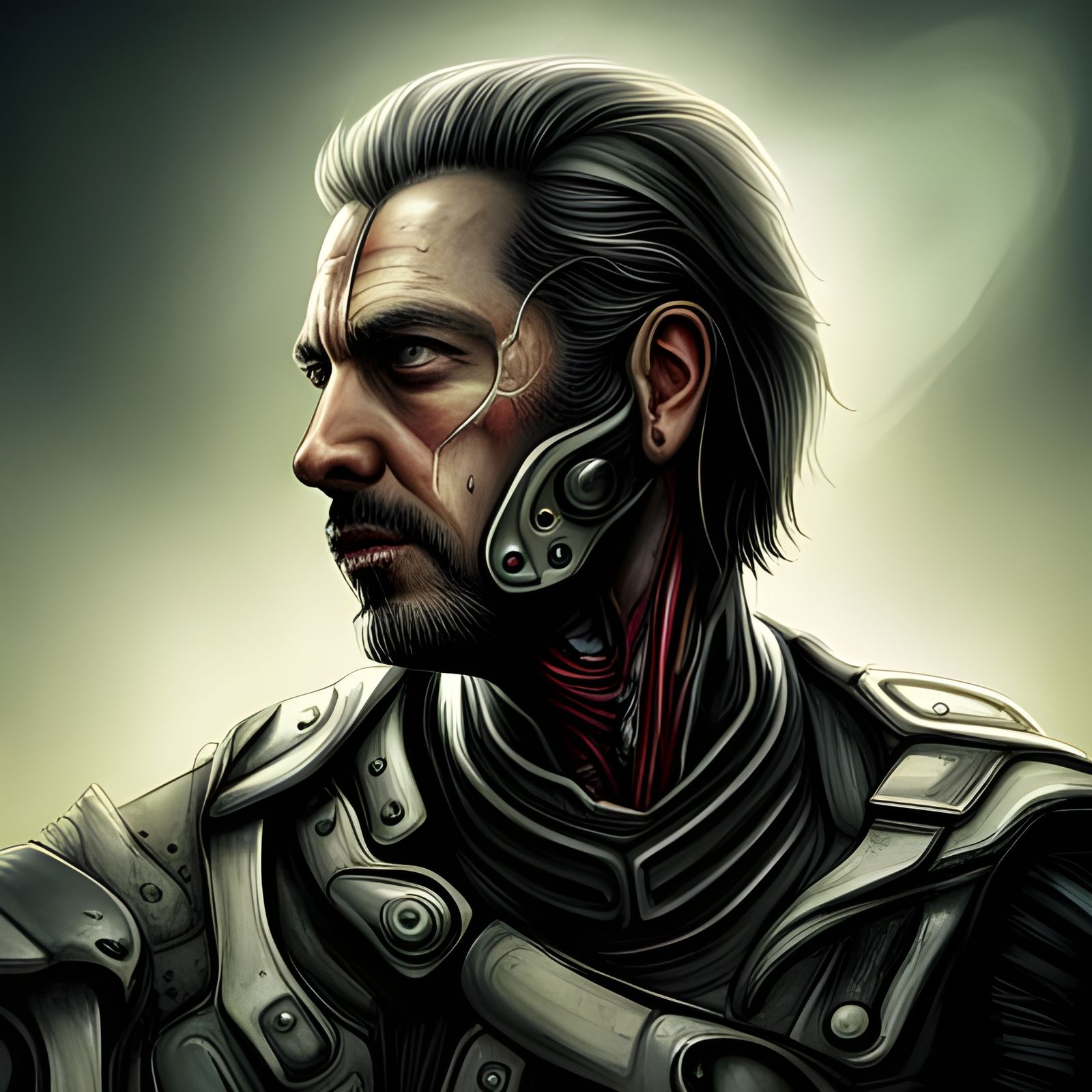 Half Man💪🏼 Half Machine 🦾 - AI Generated Artwork - NightCafe Creator