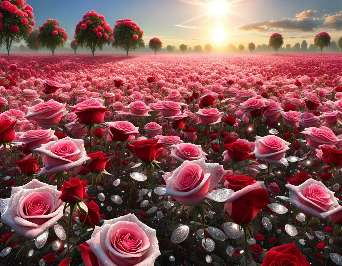 Rses to the horizon - AI Generated Artwork - NightCafe Creator