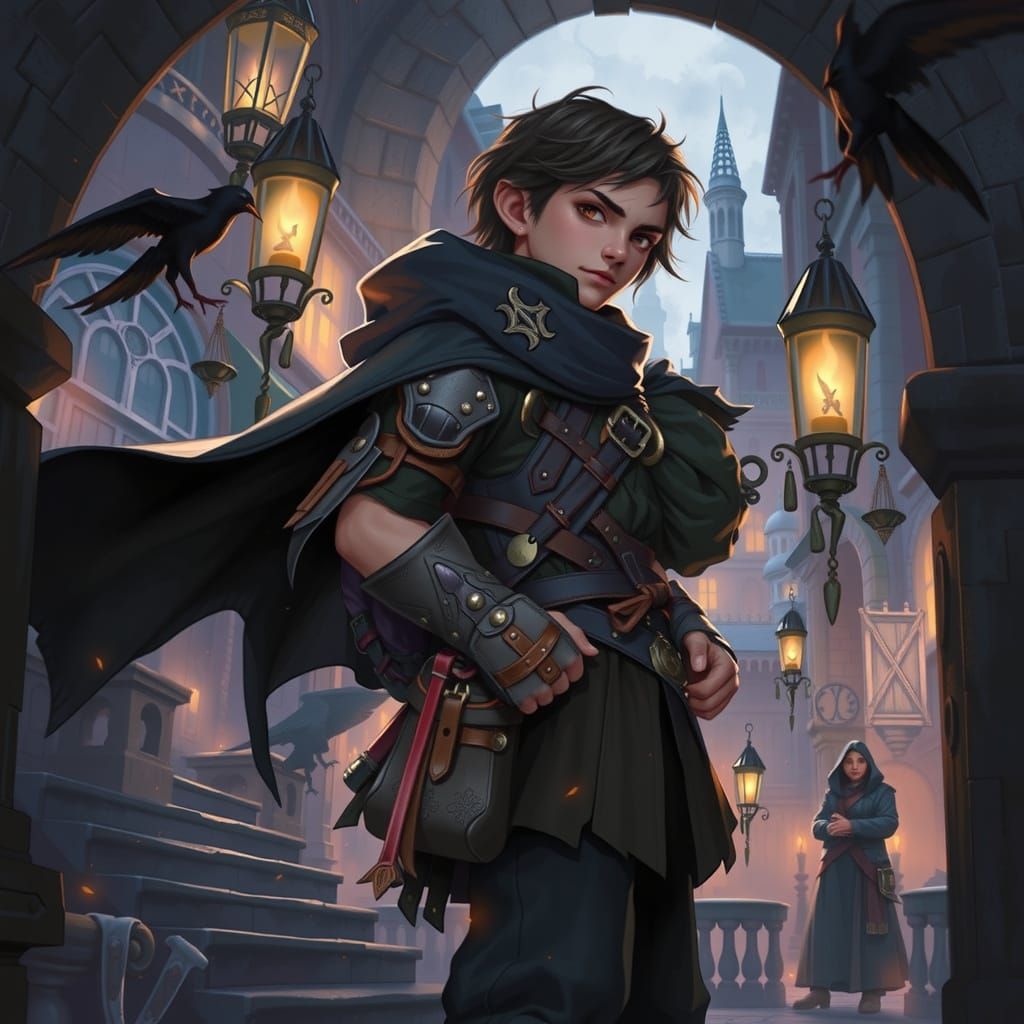 Halfling Rogue Master in Dark Fantasy Realm - AI Art
