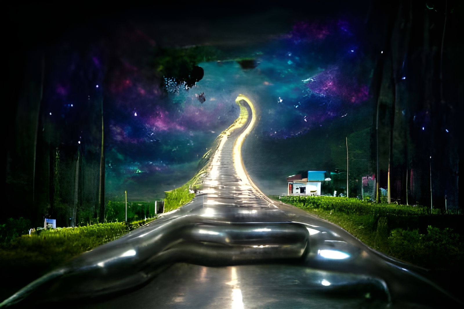Infinity road - AI Generated Artwork - NightCafe Creator