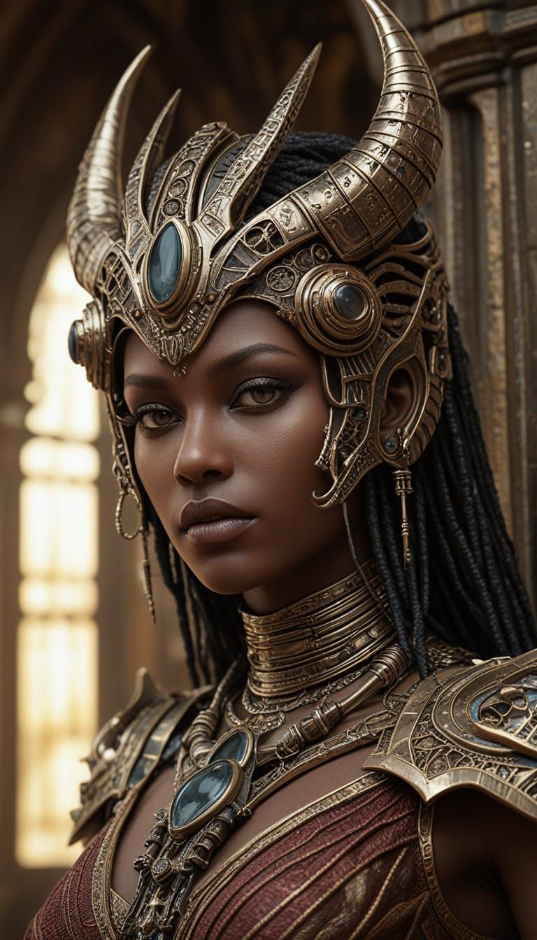 Perfect Nubian-Egyptian Demon Queen