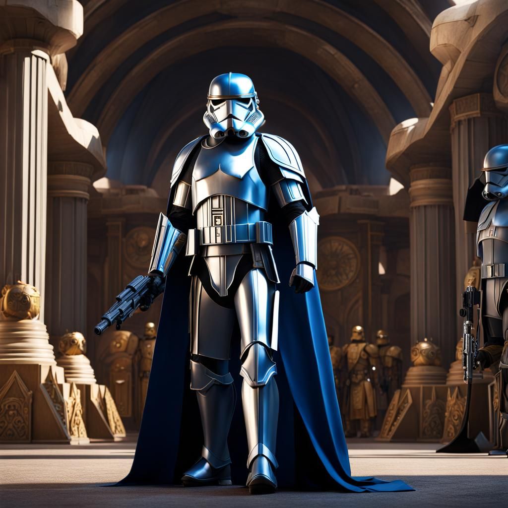 Blue Imperial Stormtrooper Commander - AI Generated Artwork - NightCafe ...