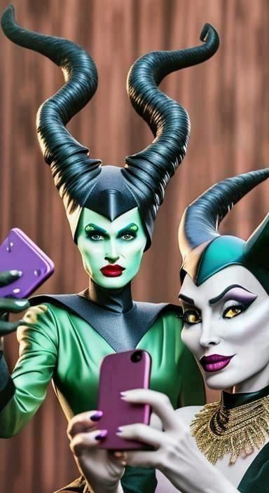 Mordern Maleficent and Vintage Maleficent - AI Generated Artwork ...