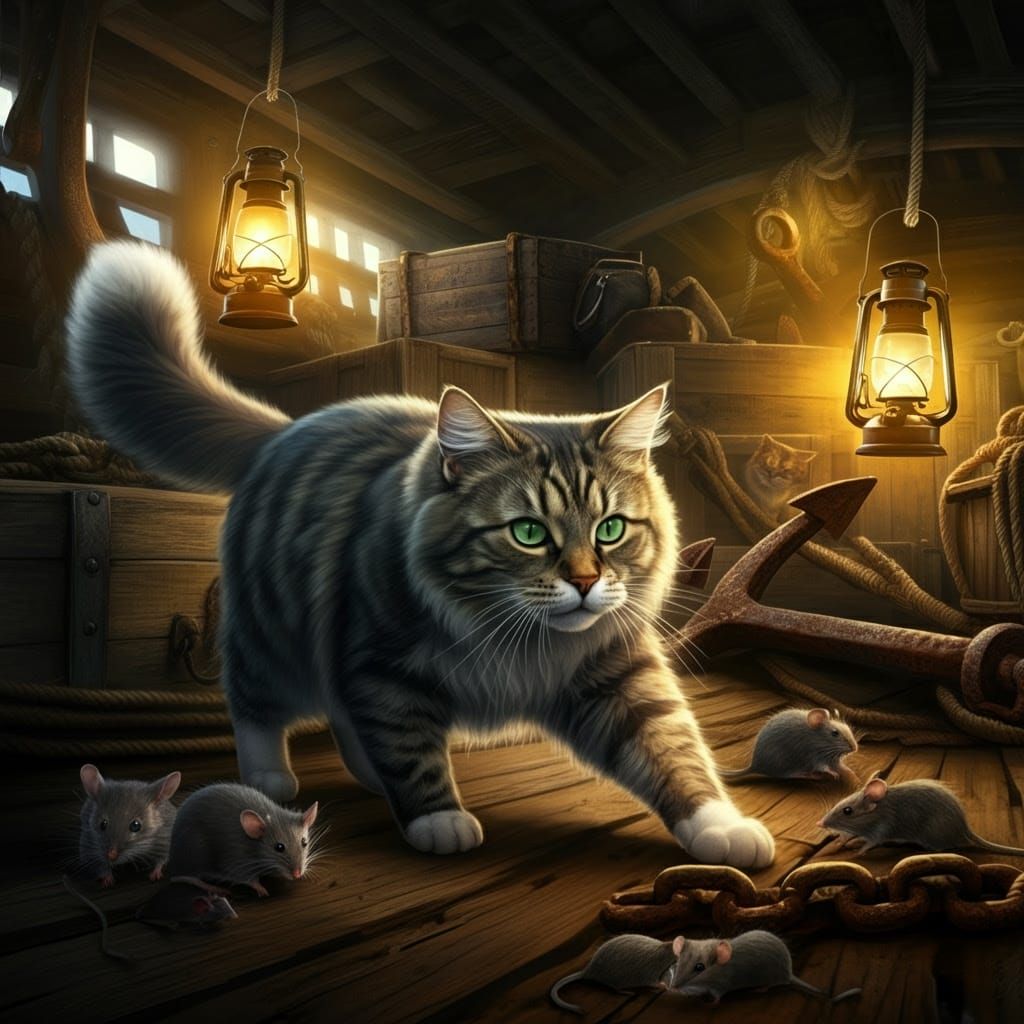 Cats performed the important duty of catching mice on a cargo ship back ...